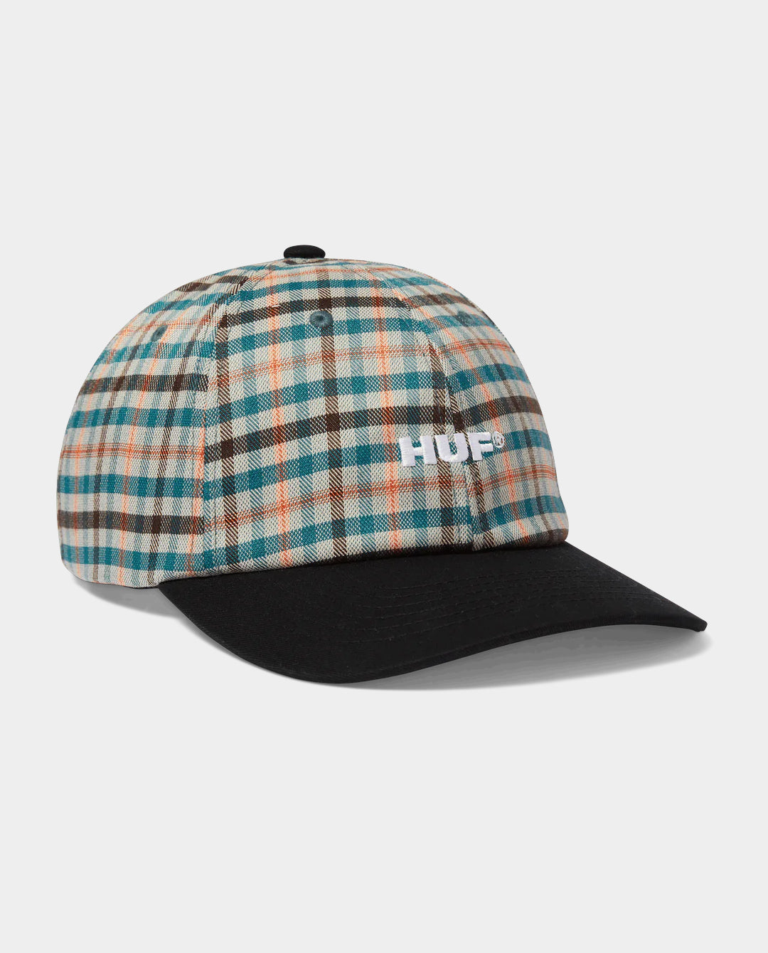 Huf Shadow Plaid 6 Panel Hat in Black | FallenFront NZ