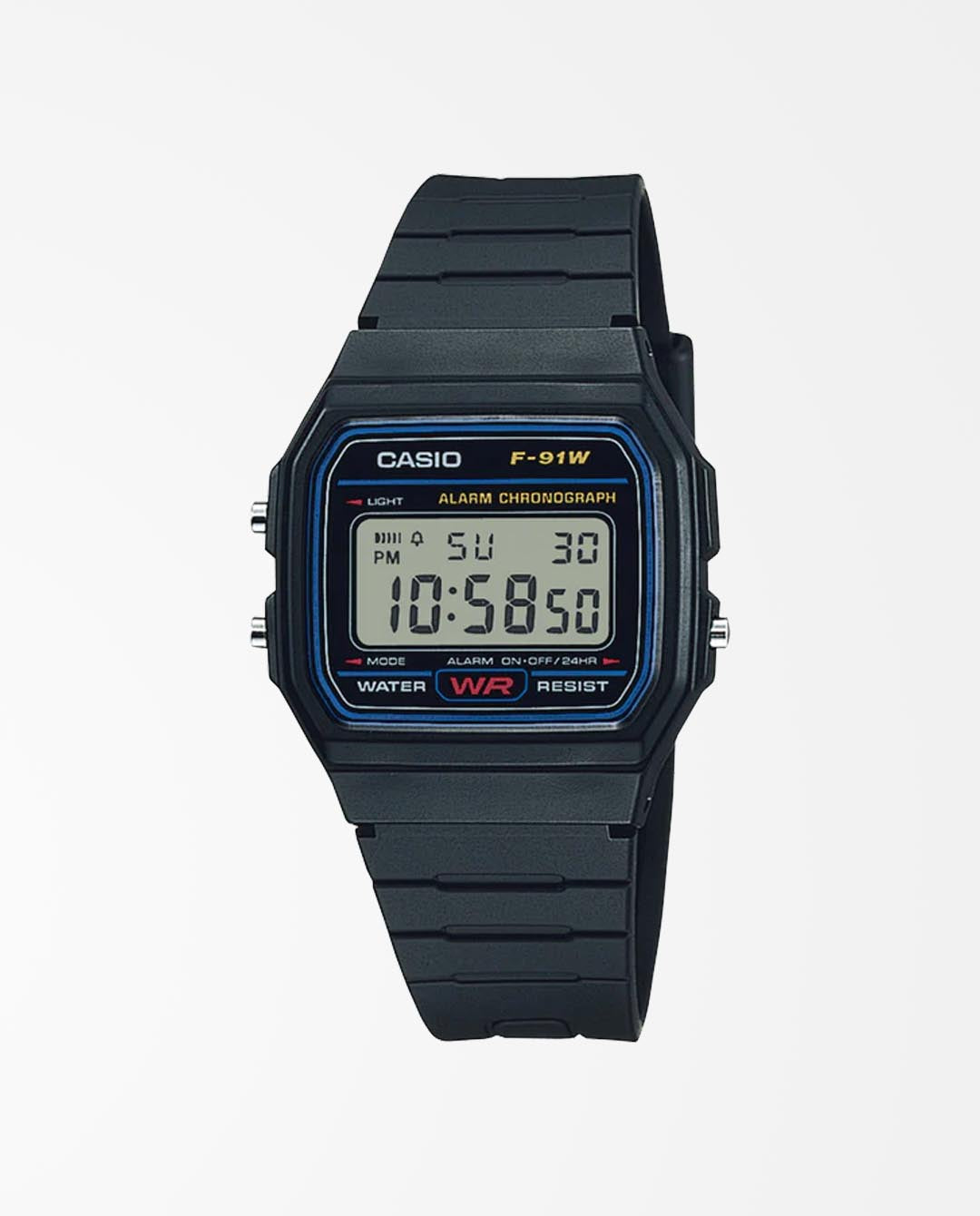 Casio Digital F91W-1 Watch in Black | FallenFront | Afterpay