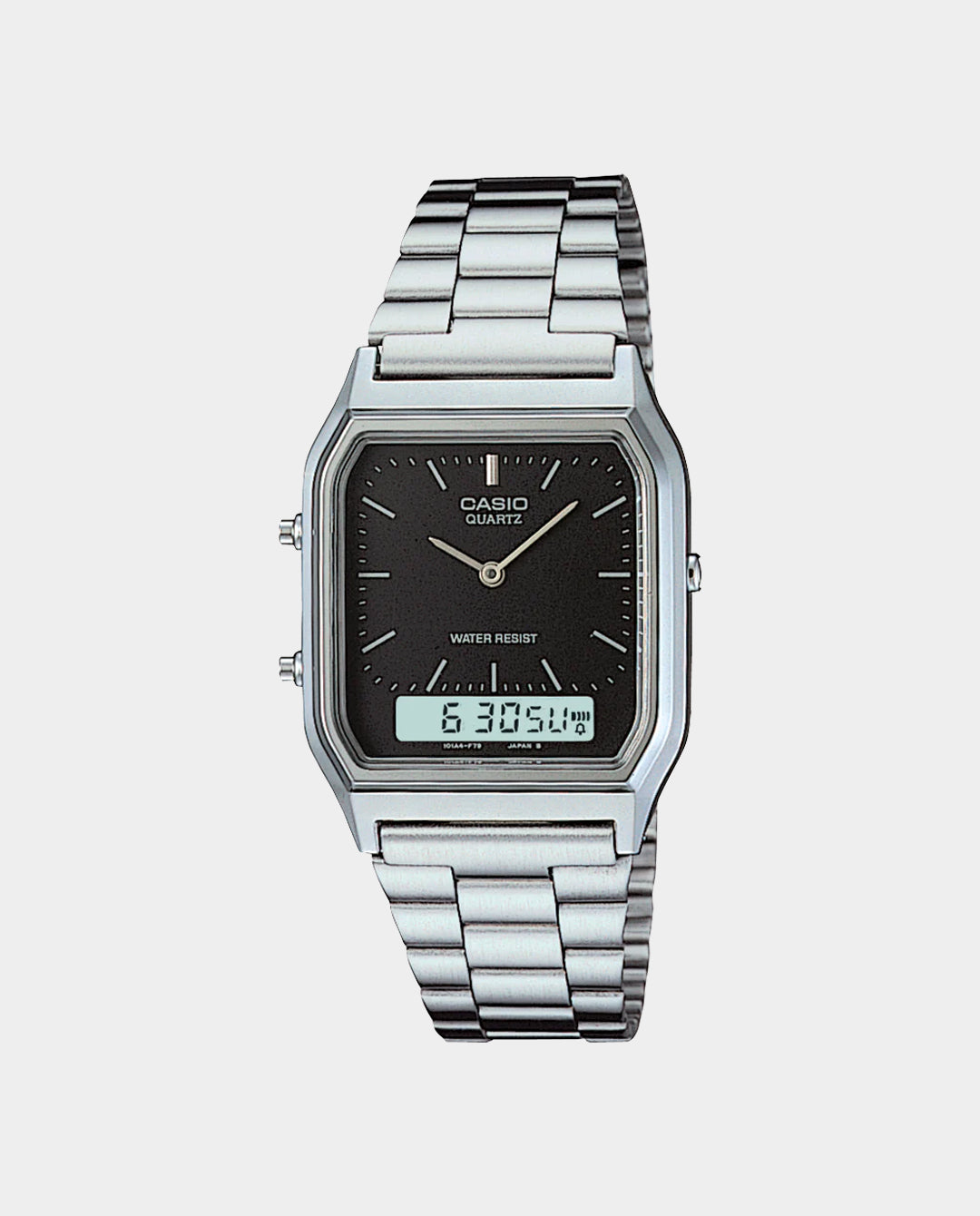 Casio Dress Duo AQ230A-1D Watch in Silver | FallenFront NZ