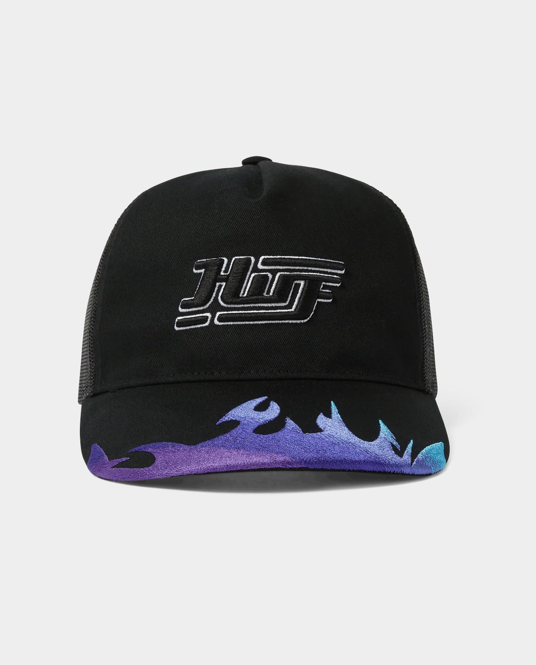 HUF - Exhaust Trucker Hat - Black | FallenFront | Afterpay