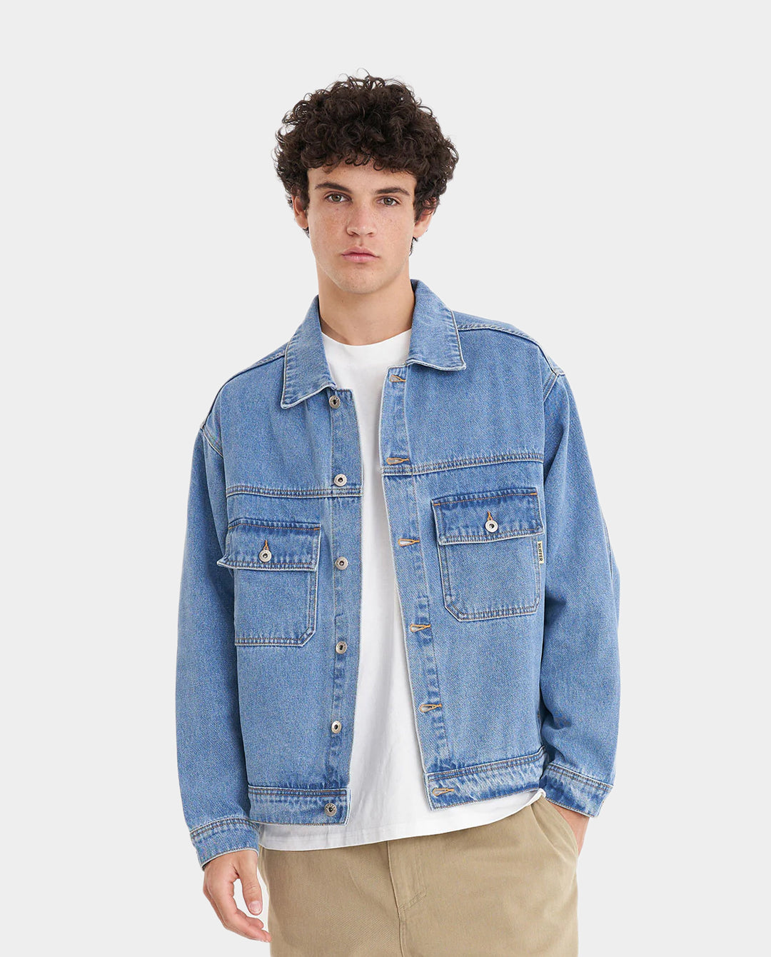 Huffer Denim Jacket in Mid Wash | FallenFront NZ | Afterpay