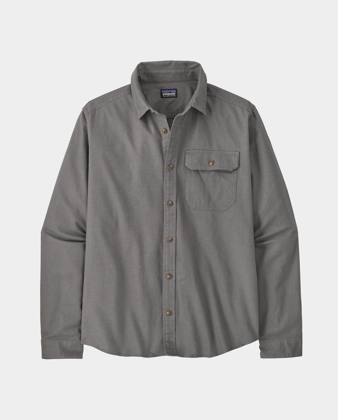 Patagonia M's LS Fjord Flannel Shirt in Grey | FallenFront