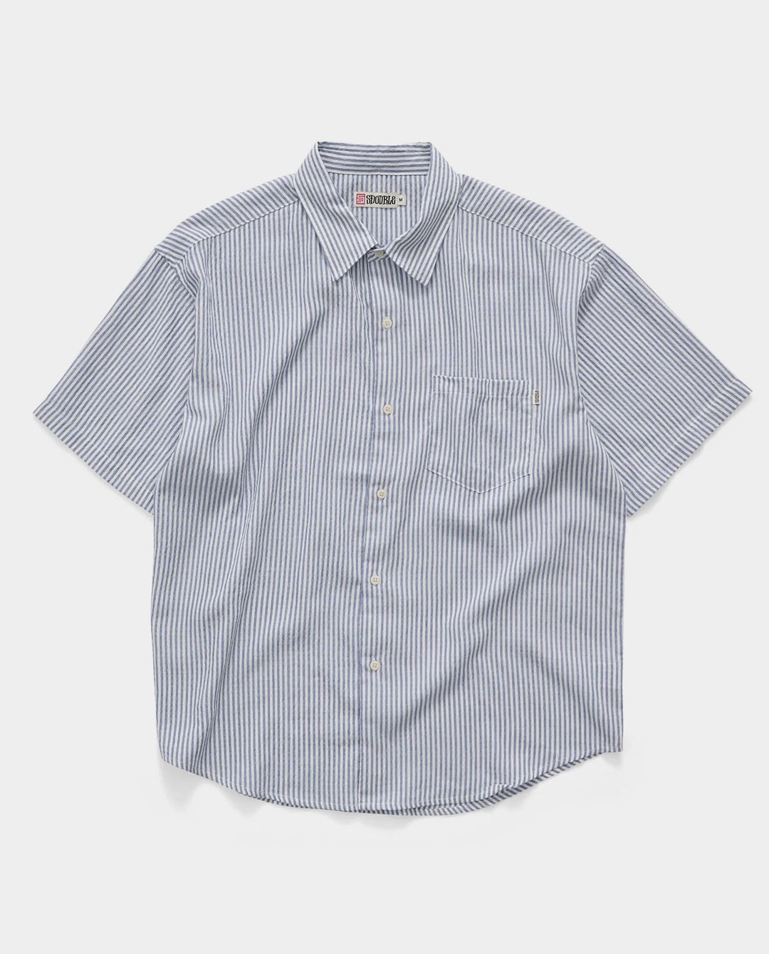 S/Double - James Stripe SS Shirt - Blue Stripe | FallenFront