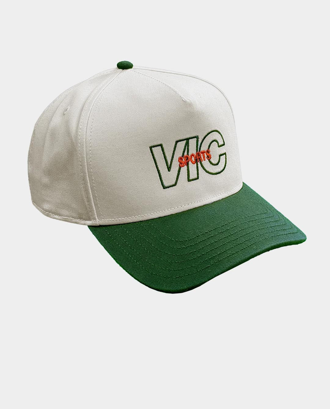 Vic A-Frame Snapback Hat in Natural/Forest | FallenFront NZ