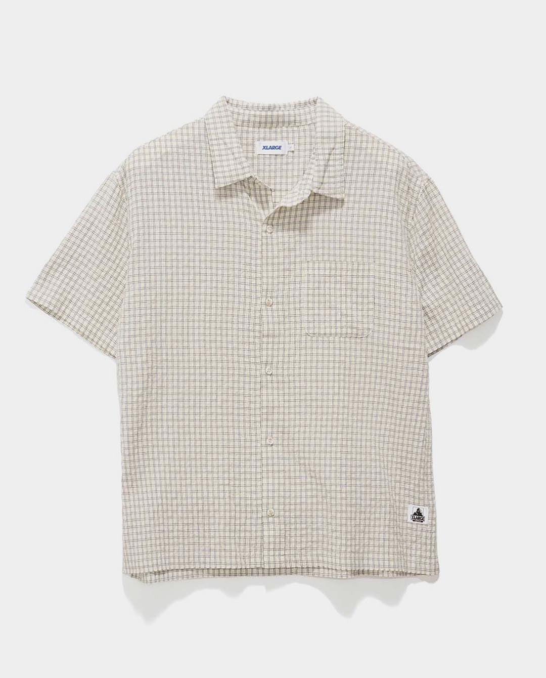 XLarge Half Check Shirt in Off White | FallenFront | Afterpay