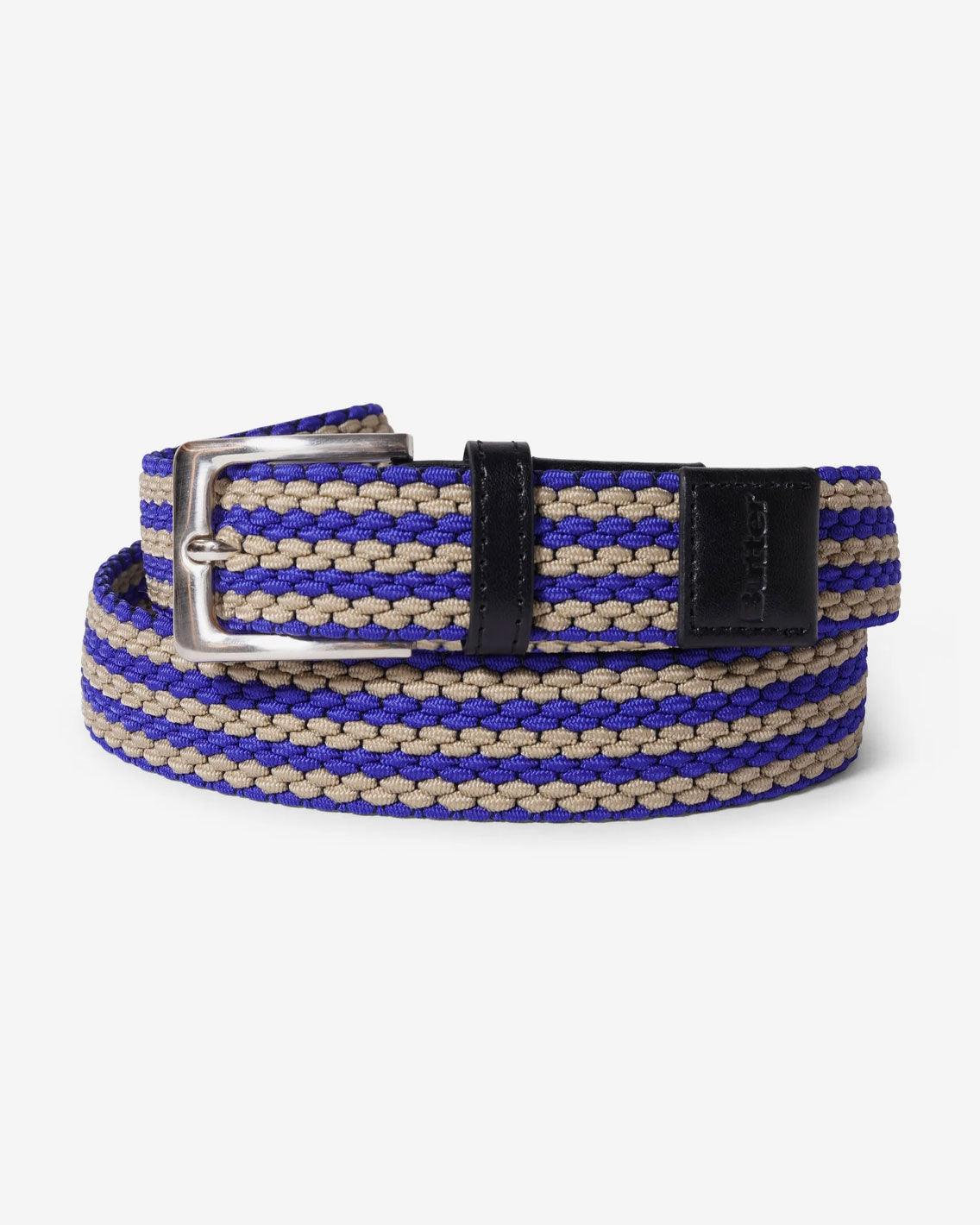 Butter Goods Braided Belt in Navy / Cream | FallenFront NZ