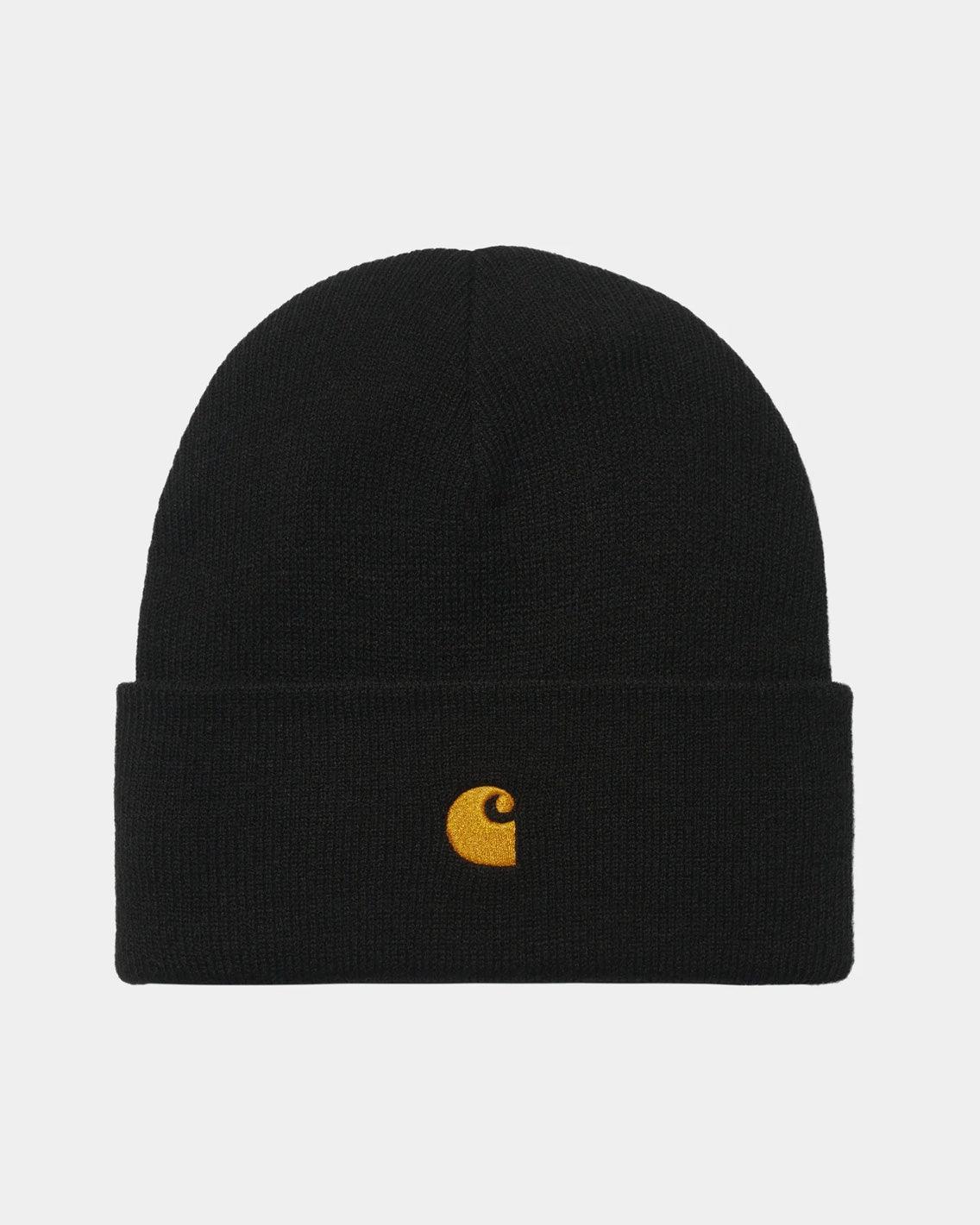 Carhartt Chase Beanie in Black / Gold | FallenFront NZ