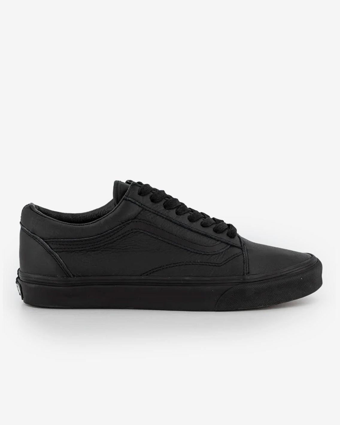 Vans Old Skool Leather in Black / Black | FallenFront NZ