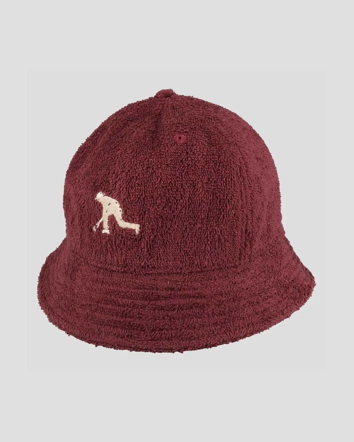 Pass~Port Bowlo 6 Panel Bucket Hat in Maroon | FallenFront
